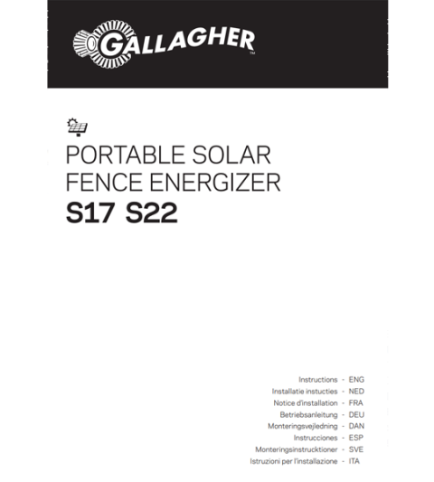 Gallagher S22 Portable Solar Fence Energizer - vetnfarm.com