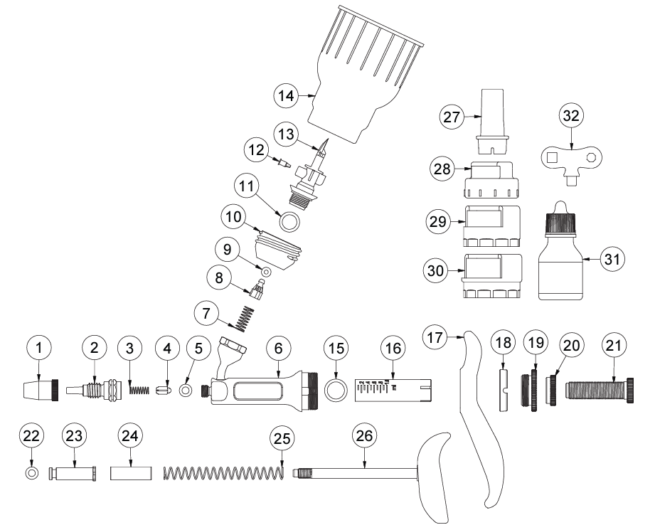 NJ Phillips Metal Bottle Mount Injector - vetnfarm.com