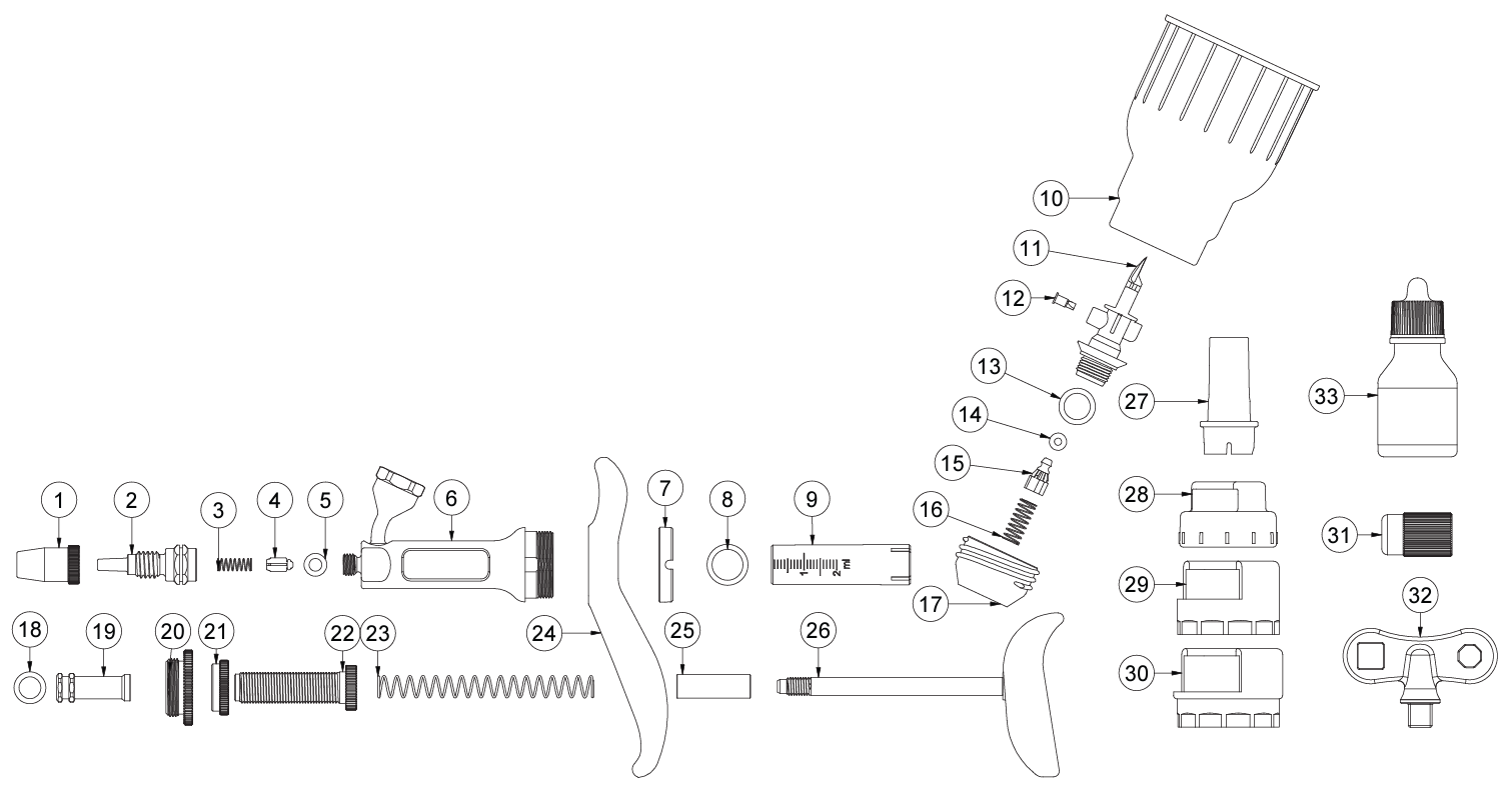 NJ Phillips Metal Bottle Mount Injector - vetnfarm.com